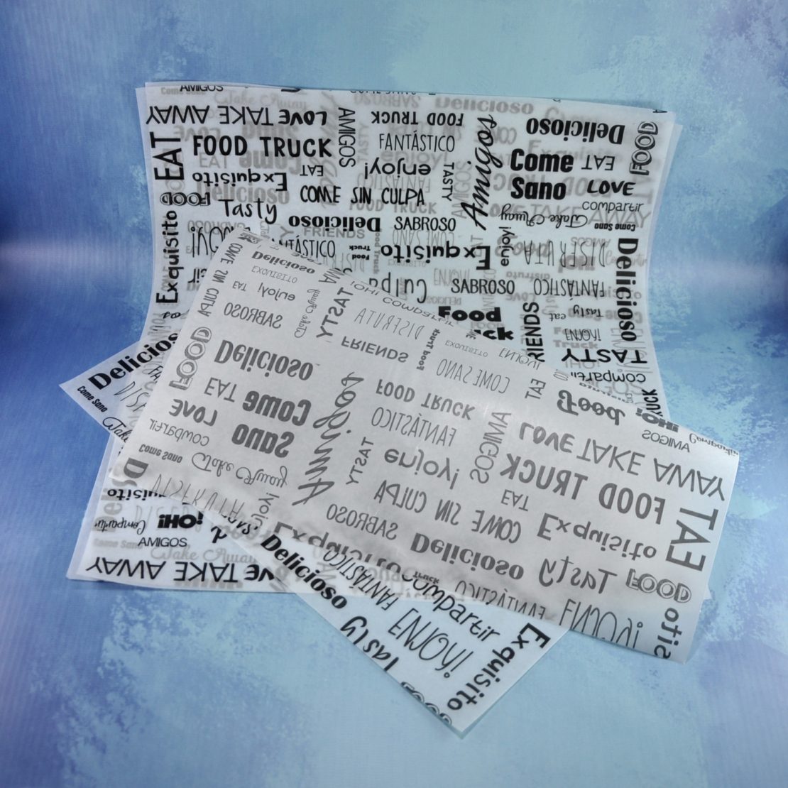 PAPEL SULFITO PARAFINADO CON IMPRESIÓN LETRAS – Envases Carlos Paz